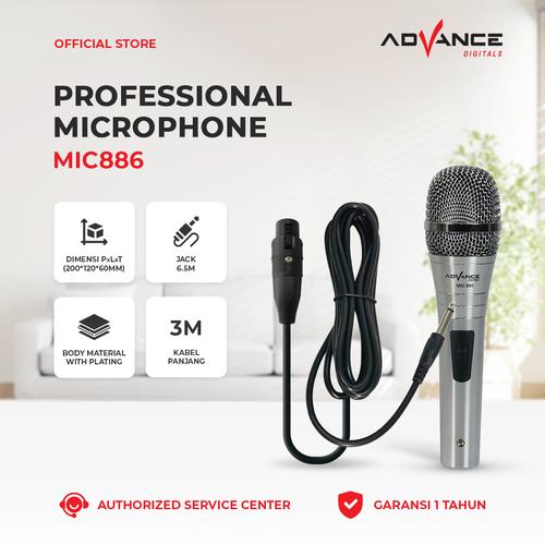 Promo Microphone Advance Mic-886 Profesional Dynamic Mic Karaoke Silver ...