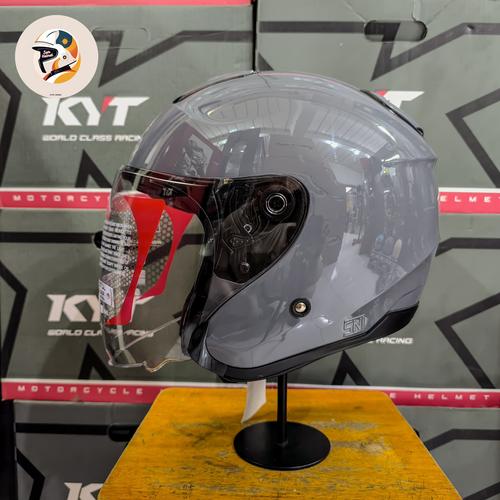 Jual Helm Half Face KYT Kyoto Solid Gorilla Grey Gray Abu Gloss - L ...