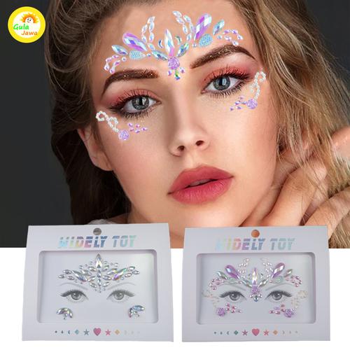 Jual Face Sticker Painting 3d Face 3d Face Art Painting Rhinestones 3d ...