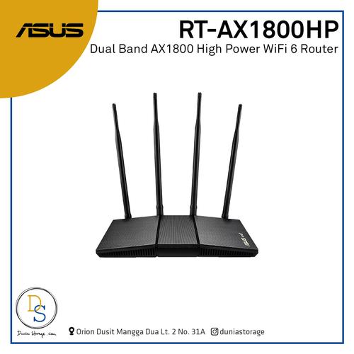 Promo ASUS RT-AX1800HP Dual Band AX1800 High Power WiFi 6 Router with ...