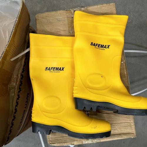 Jual Safemax Safety Boot Besi/ Sepatu Boot Kuning 40cm Ujung Besi Kuat Anti Sobek, Anti Potong ...