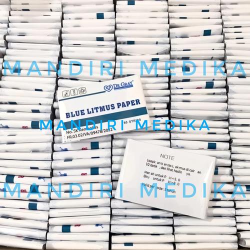 Jual Kertas Lakmus Litmus Paper Biru Merah Dr Gray 80 Strip - Biru ...