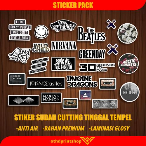 Jual Stiker pack Stiker BAND MUSIC Stiker SESUAI GAMBAR SUDAH CUTTING ...