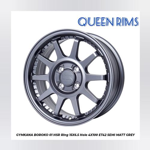 Jual hsr gymkana ring 15 lubang 4x100 warna grey untuk biro agya ayla ...