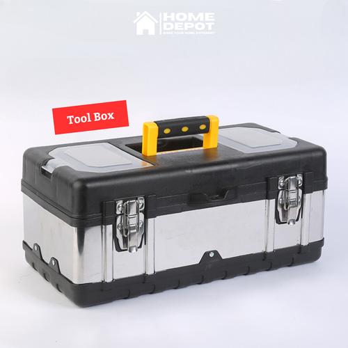Jual Tool Box Kotak Perkakas Pertukangan Multifungsi - Hitam 17 Inch ...