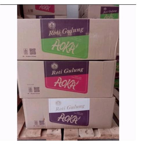 Jual AOKA Roti Gulung Rasa Coklat Keju dan Kelapa Enak Murah (DUS ...