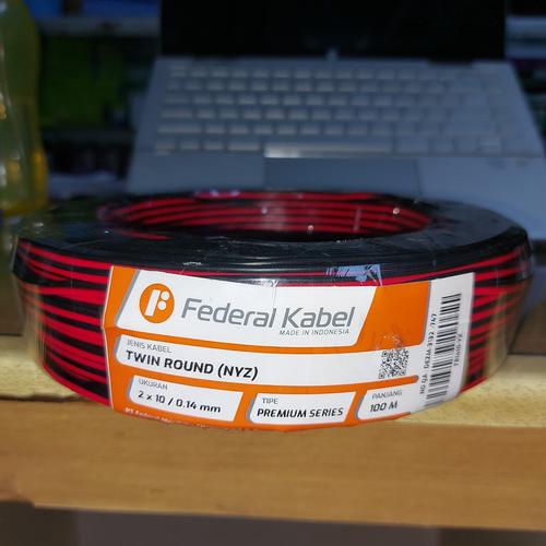 Jual kabel federal twin round nyz 2x10 0.14mm premium series 100m ...