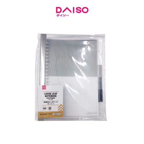 Jual Daiso Partitioned Loose Leaf Notebook -A5 - Gray- - Jakarta Selatan - DAISO JAPAN OFFICIAL ...