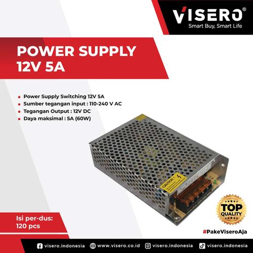 Jual power supply jaring visero 12v 5A 10A 20A 30A adaptor 12 volt 5 a ...