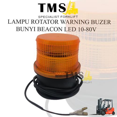 Jual Lampu Rotator Warning Lamp Rotary LED 10-80V Buzer Bunyi Beacon ...