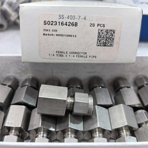 Jual Female Con SS316 OD 1/4" x 1/4" FNPT Swagelok SS-400-7-4 - Kota ...