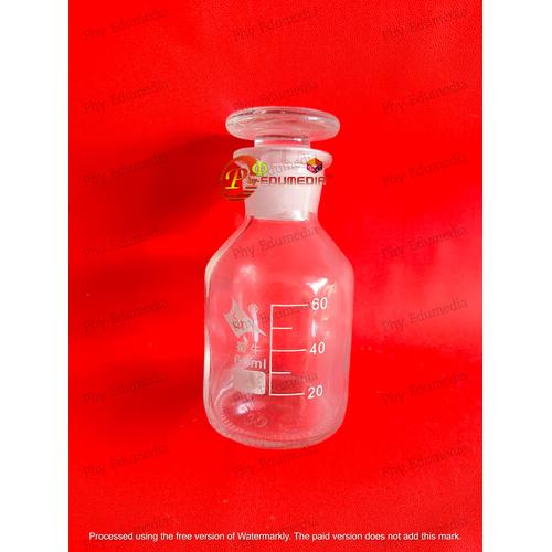 Jual Botol Reagen Kaca Bening 60ml Berskala / Reagent Bottle Clear ...