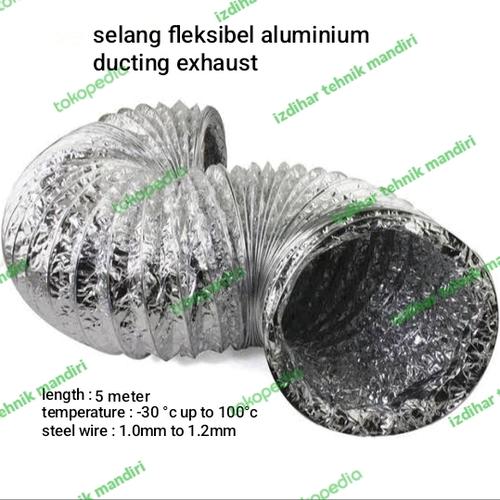Jual selang fleksibel ducting aluminium UK 4 Inch exhaust fan panjang ...