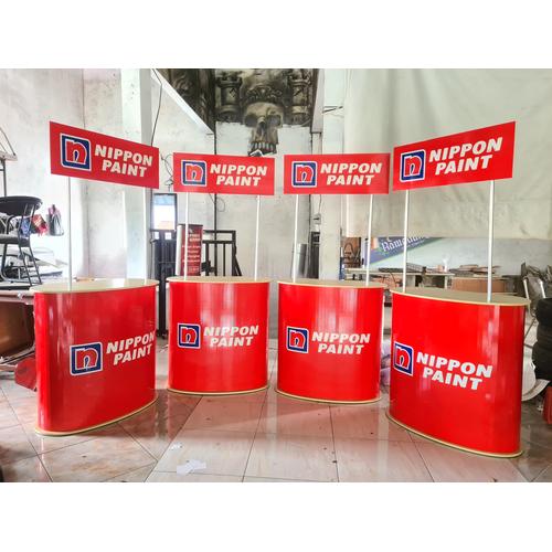 Jual Meja Polycounter Motif Nippon Paint/ Pop Up Table Event Desk ...