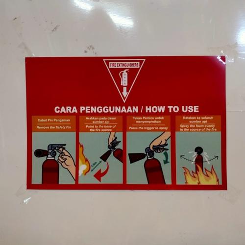 Jual Sign Sticker Cara Penggunaan Apar / How To Use uk 20 x 15 cm ...