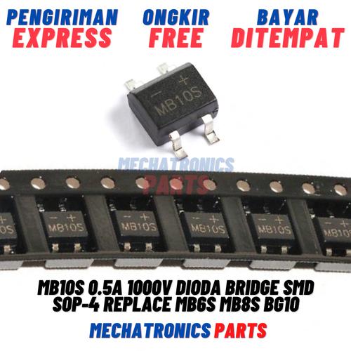 Jual MB10S 0.5A 1000V DIODA BRIDGE SMD SOP-4 REPLACE MB6S MB8S BG10 - Kota Bandung ...