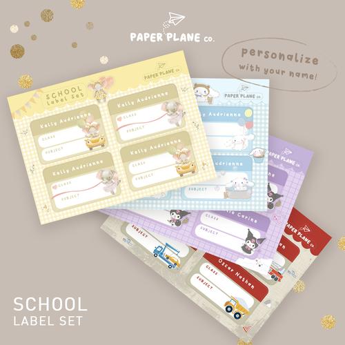 Jual Sticker Label Nama Mata Pelajaran Cartoon Collection - Ellie ...