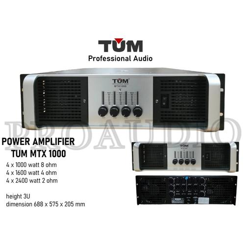 Jual POWER AMPLIFIER TUM MTX 1000 POWER AMPLI TUM MTX1000 4 CHANNEL ...