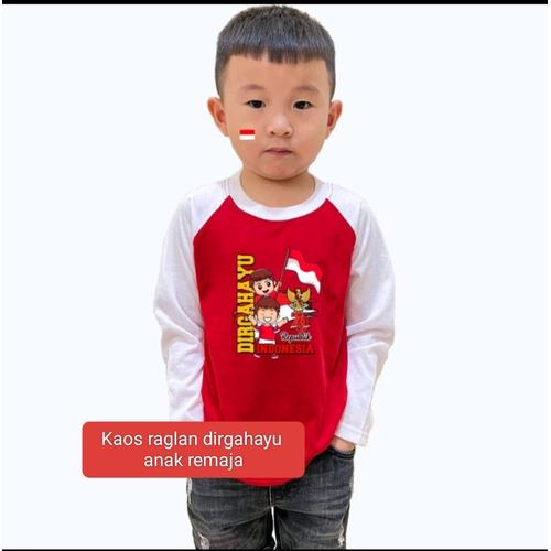 Jual Kaos Raglan Motif 17 Agustus - Kaos Raglan ABG - Baju Merah Putih ...