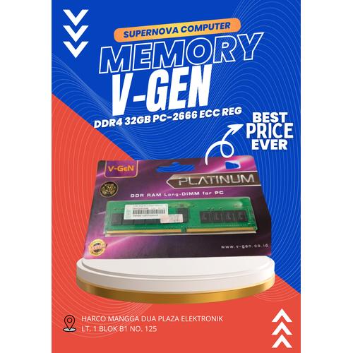 Jual Memory for SERVER VGEN DDR4 32GB PC-2666 ECC REG / V-GEN ECC 32GB ...