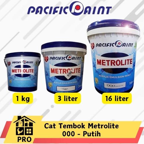 Jual Cat Tembok METROLITE 000 Putih : 1kg 1 kg / 3 / 16 liter Interior ...