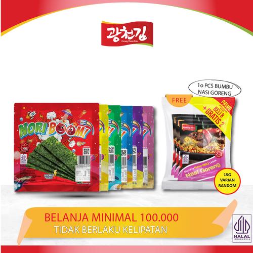 Promo KC. NorIBoom 1 BOX ISI 12 / Nori Sachet Seaweed Snack 3g Halal ...