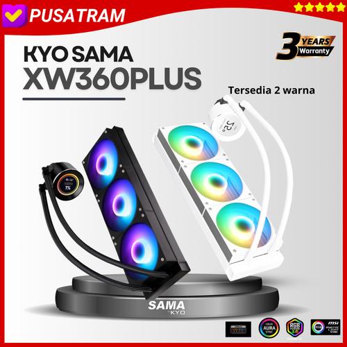 Jual KYO SAMA XW360PLUS 2.8" inch ARGB AIO Liquid Cooling LCD DISPLAY AIO 360mm - Putih ...