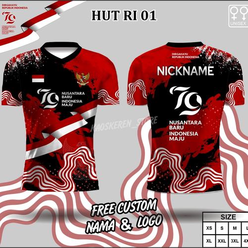 Jual kaos hut kemerdekaan ri ke 79 jersey kemerdekaan indonesia 2024 ...
