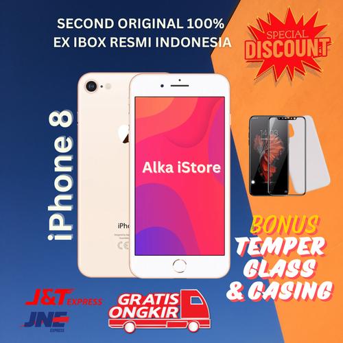 Jual iPhone 8 SECOND ORIGINAL FULLSET, 64 GB / 256 GB - Gold, 256 gb ...