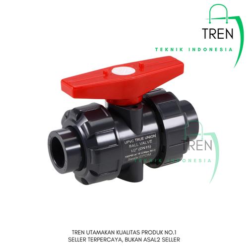 Jual 3/4'' PVC STOP KRAN BALL VALVE DOUBLE UNION UKURAN 3/4'' INCH ...