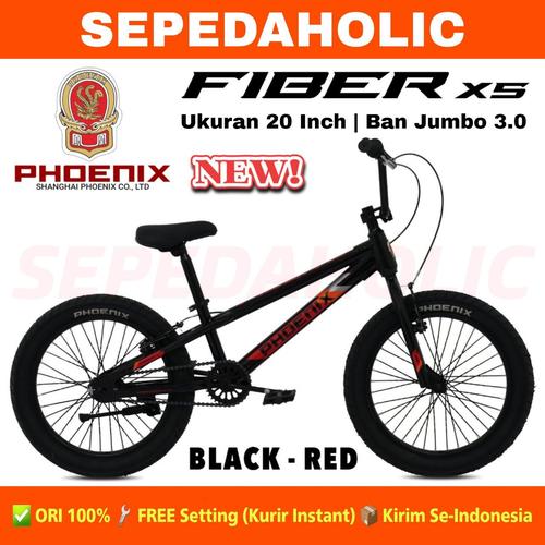 Jual Sepeda Anak Laki BMX PHOENIX FIBER X5 Ukuran 20 Inch Ban Jumbo 3.0 ...