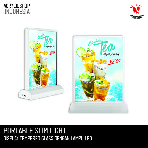 Promo Portable Slim Light | Light Box Portable | Standing Menu Poster ...