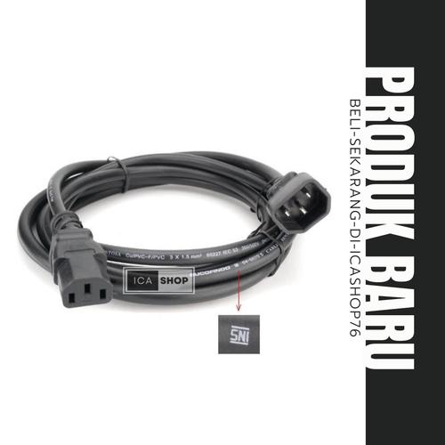 Jual KABEL POWER CPU-MONITOR C13-C14 5M SNI tebal 3x1.5mm - Jakarta ...