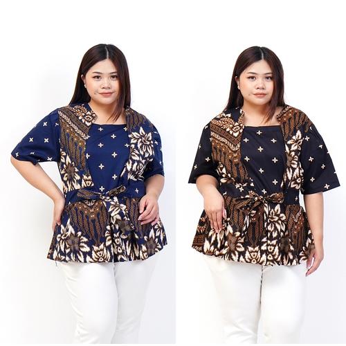Jual BAJU BLOUSE BATIK WANITA 312 BT PREMIUM JUMBO BIG SIZE OVERSIZE LD ...