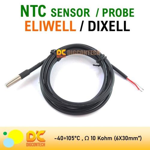 Jual Probe Sensor Ntc Eliwell Dixell 10K Ohm 1.5M Cap Stainless Hitam ...