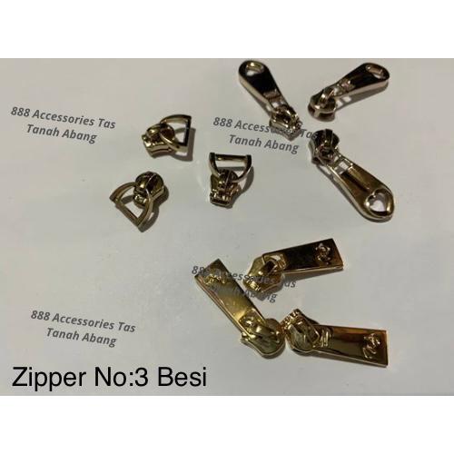 Jual Kepala Resleting No.3 Gigi Besi Impor Rose Gold ( Isi 2 Lusin) - D ...