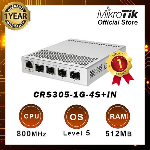 Promo MikroTik CRS305-1G-4S+IN Five-port desktop switch with one ...