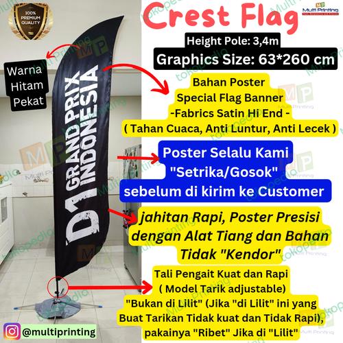 Promo Flag Banner +Flag Banner 3m+Crest Flag+Beach Flag Banner +Cetak Poster - Poster 1 sisi ...