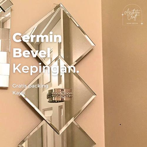 Jual Cermin Kaca Dinding Bevel Tebal 5MM Ukuran 20 x 20 - 15 x 15 - 25 ...