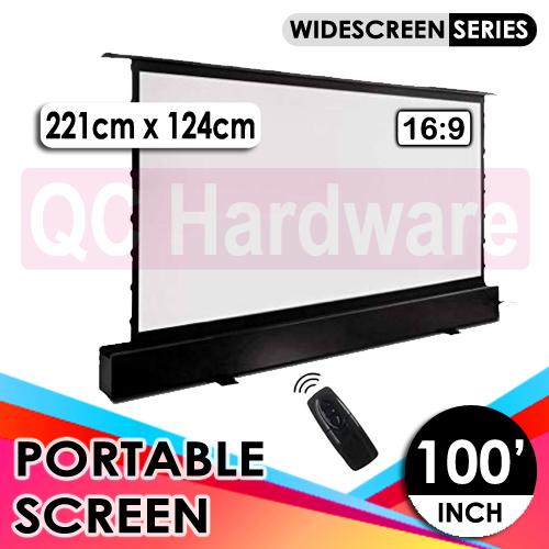 Jual Layar Proyektor Portable Floor Motorized 100" inch 16:9 - 221 x ...