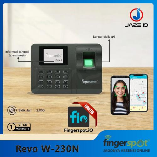 Jual Fingerspot Revo W230N Mesin Absensi Sidik Jari WiFi Network LAN Absen - W230N - Kota ...