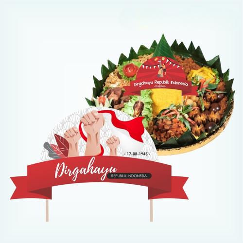 Jual Topper Cake Tema Hari Kemerdekaan Tusukan Tumpeng HUT RI Topper ...