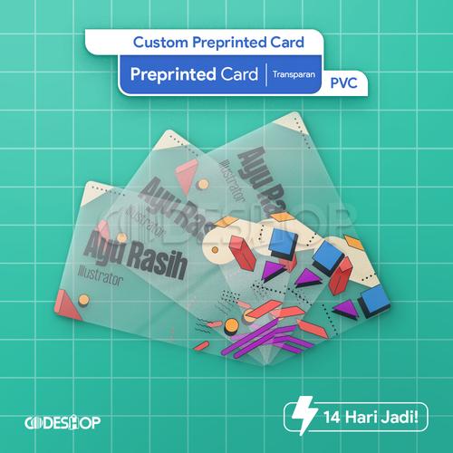 Jual Cetak Custom Preprinted PVC Card Transparan Kartu Nama - Kota ...