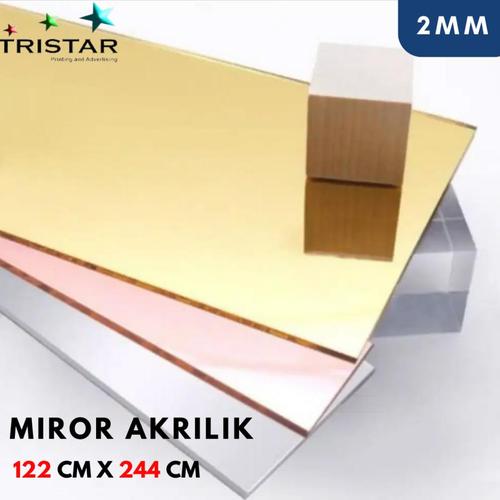 Jual Akrilik Lembaran Acrylic Sheet Mirror Cermin Kaca Gold Silver Rose ...