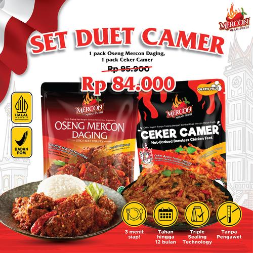 Jual Mercon Merah Putih - Set Duet Camer || Oseng Mercon Daging + Ceker ...