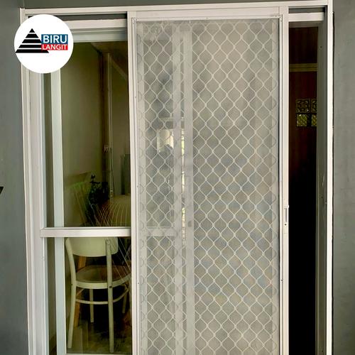 Jual Pintu Ekspanda kasa nyamuk sliding door aluminium - Putih ...
