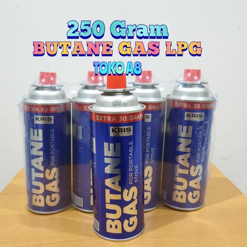 Jual GAS BUTANE 250 Gram Gas Portable Gas Kaleng Kris 250 Gr Gas Tabung ...