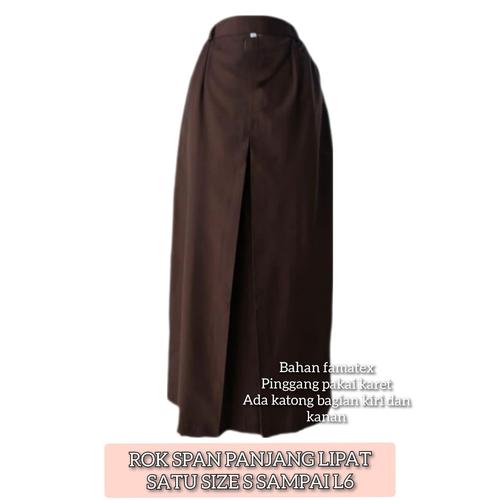 Jual ROK SPAN SMA PANJANG PRAMUKA/ROK SPAN BELAH SATU PANJANG SIZE:S-L6 ...