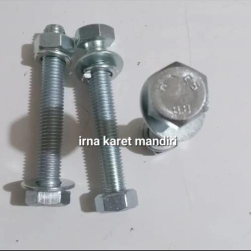 Jual baut baja 8.8 full drat galvanis putih m8 × 90mm - Jakarta Pusat - irna karet mandiri ...
