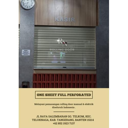 Jual Rolling door pintu toko one sheet full perforated rolling door ...